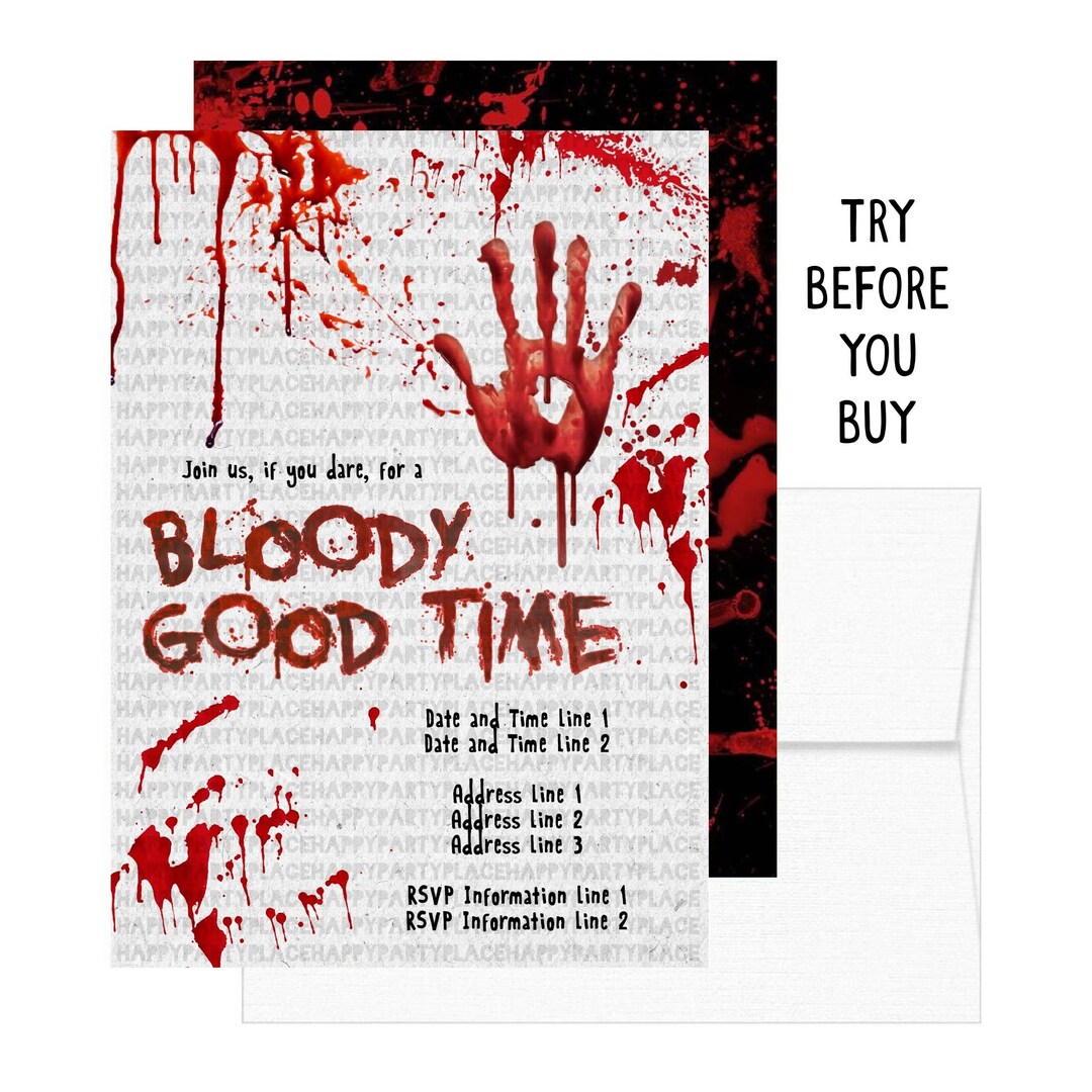 Halloween Party Invitation, Bloody Halloween Party Invite, Bloody Good ...