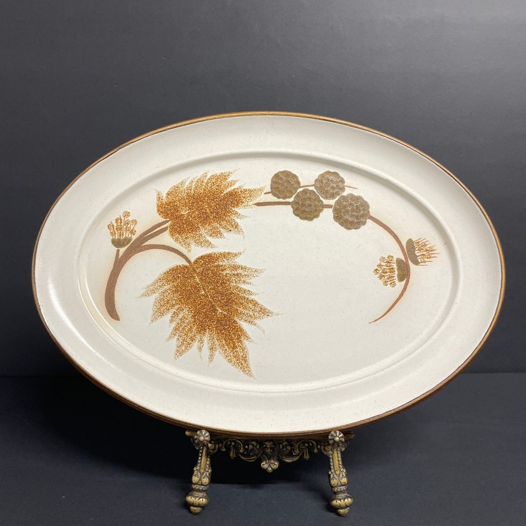Vintage Denby Langley COTSWOLD Serving Platter Brown and Beige Pottery ...