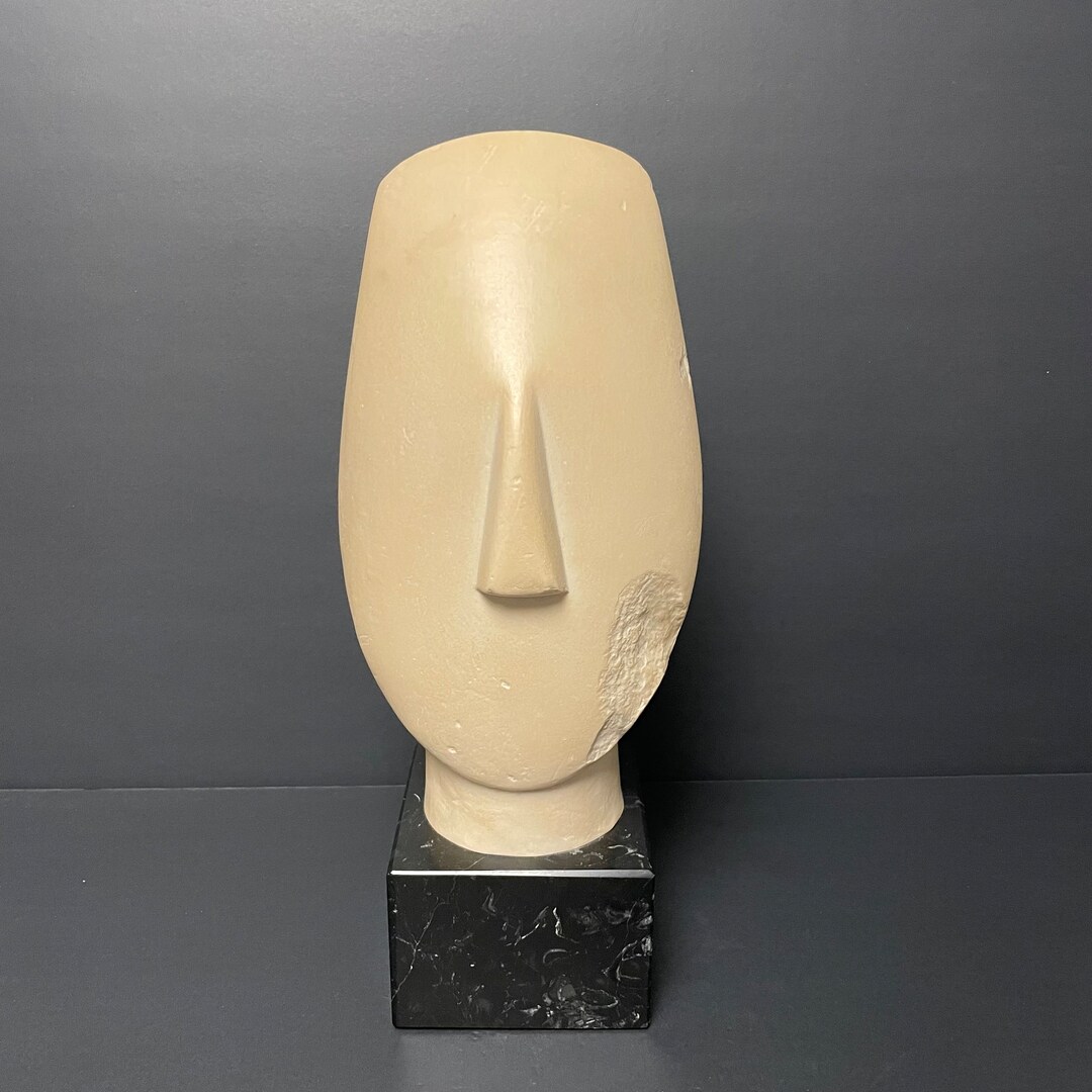 Vintage Cycladic Head of an Idol Female Bust Reproduction From Museum ...