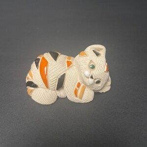 Vintage Artesania Rinconada Calico Cat Figurine Made in Uruguay ...