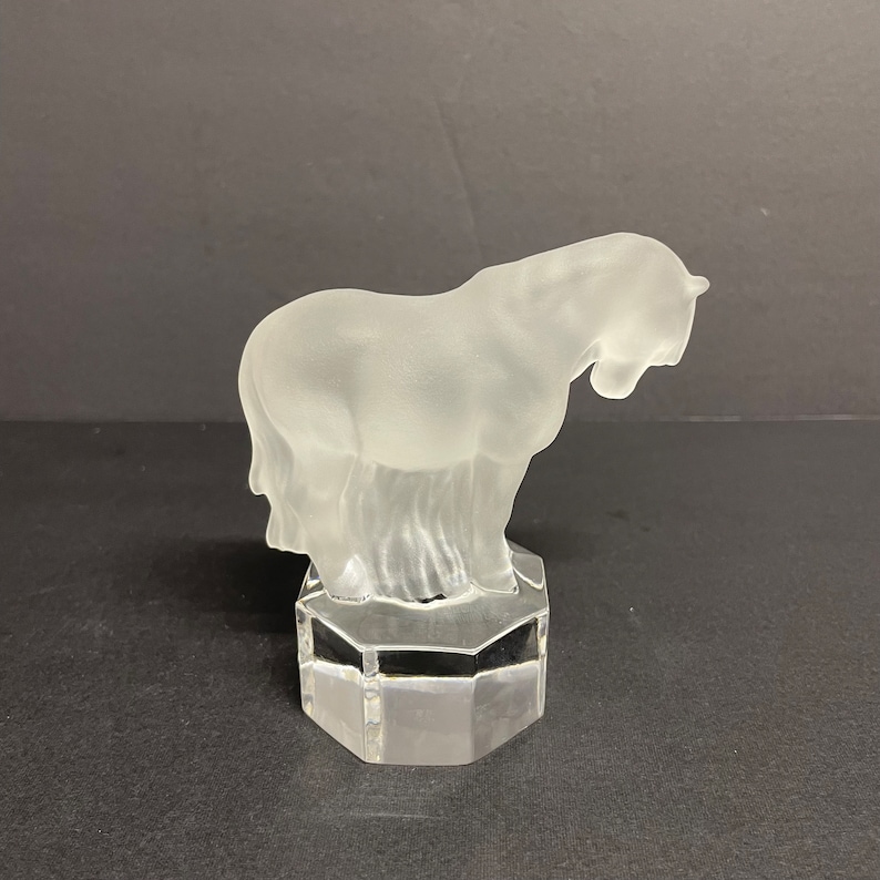 Vintage Goebel Frosted Glass Horse Stallion Figurine Crystal Nachtmann ...
