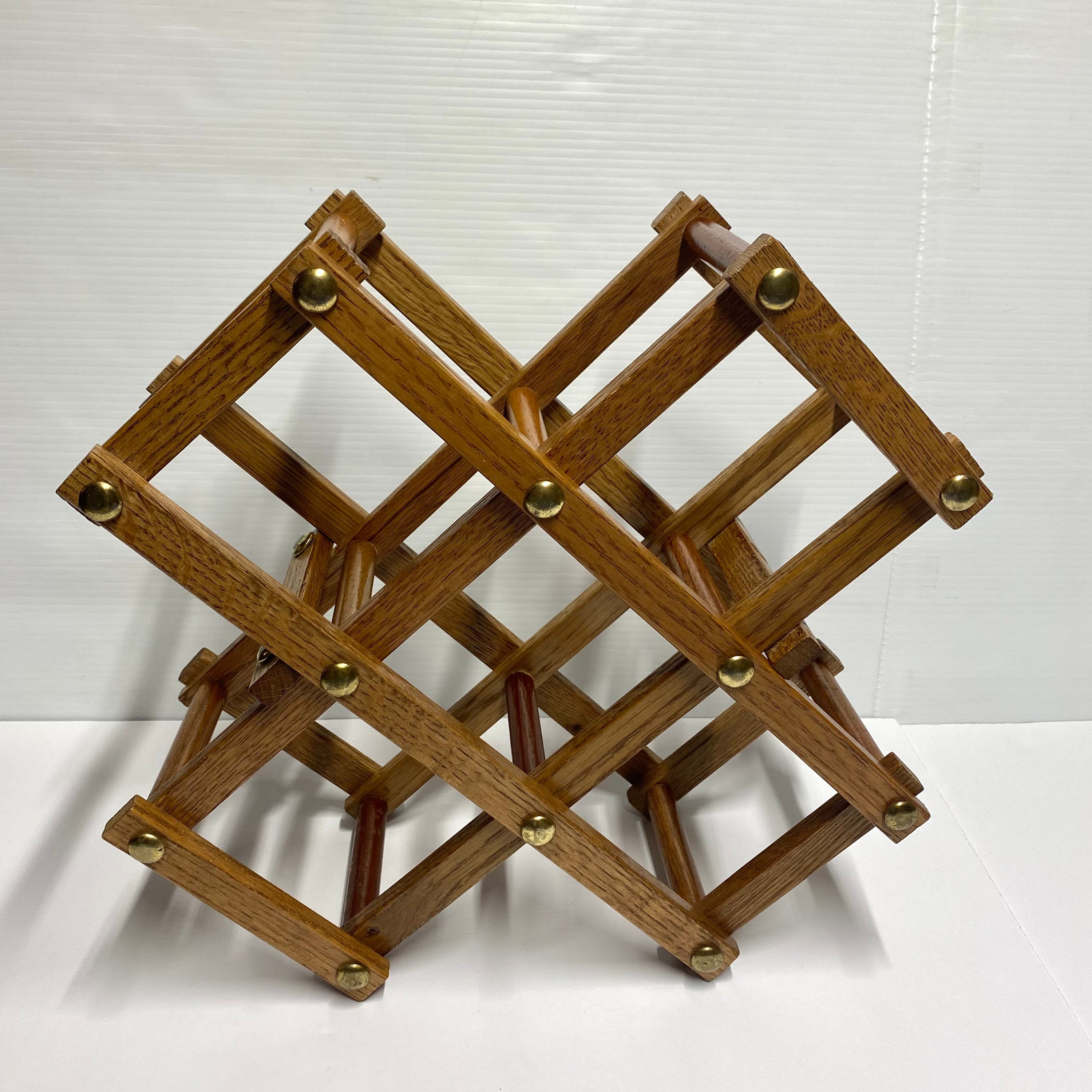 Vintage Wooden Wine Rack Wall Letter Holder Towel Storage | Etsy