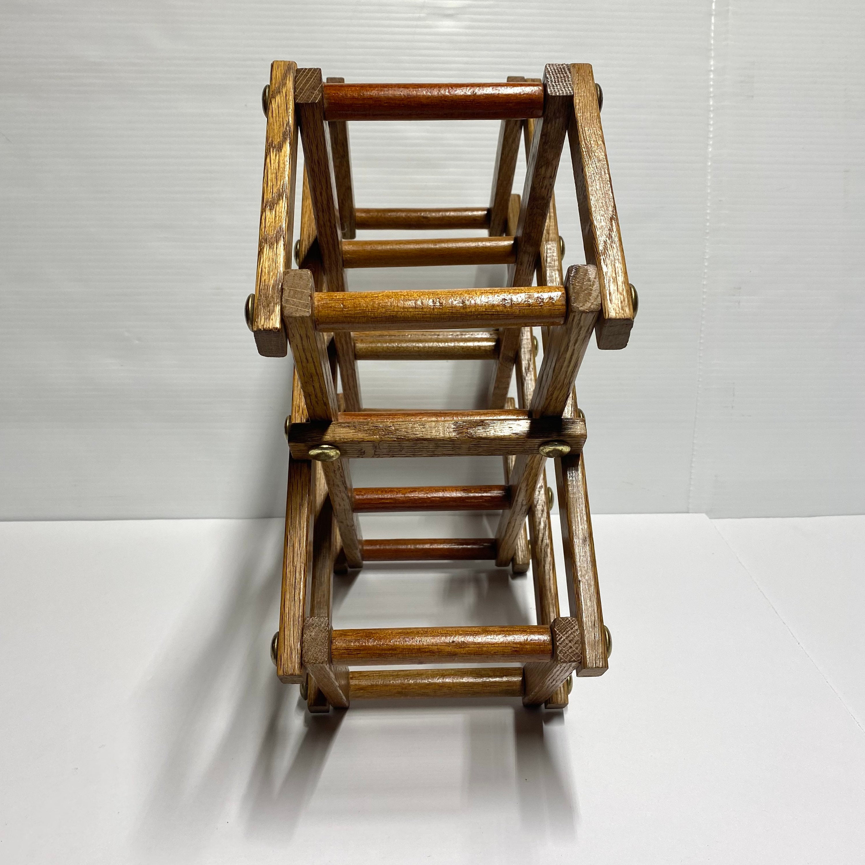 Vintage Wooden Wine Rack Wall Letter Holder Towel Storage | Etsy