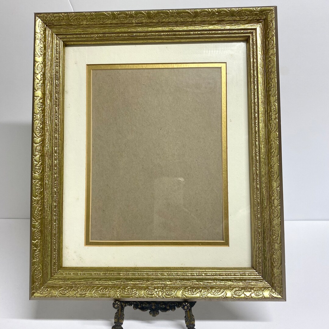 Vintage Wooden Gold Empty Picture Frame for 12x14 for 6x8 Art Work or ...