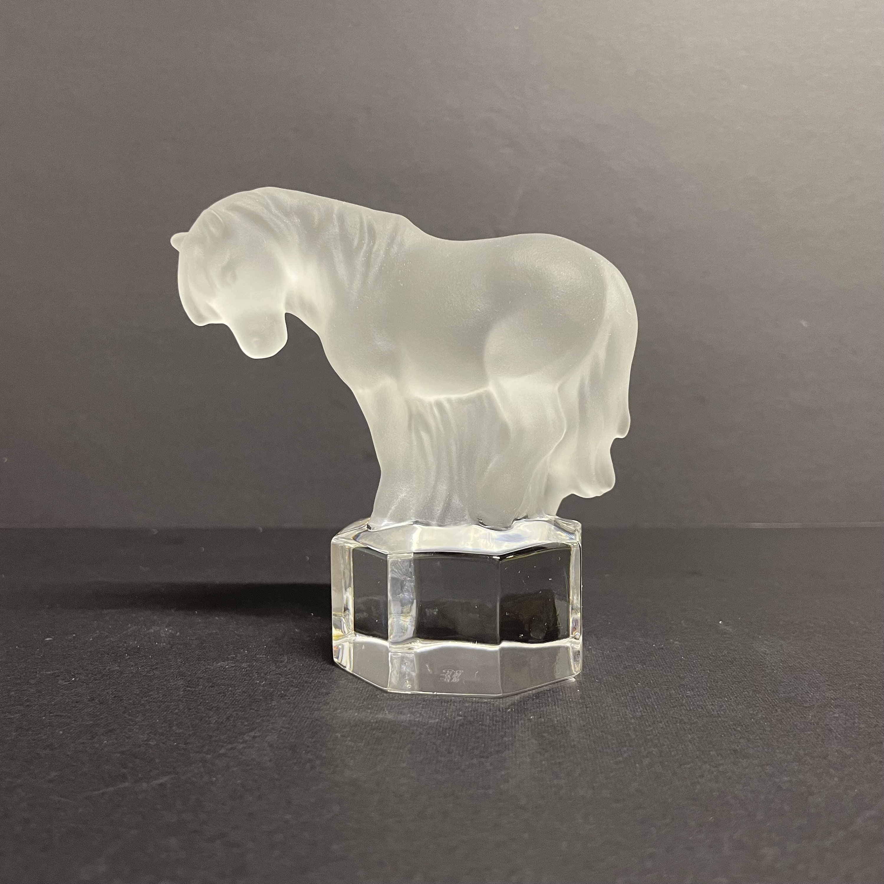 Vintage Goebel Frosted Glass Horse Stallion Figurine Crystal Nachtmann ...