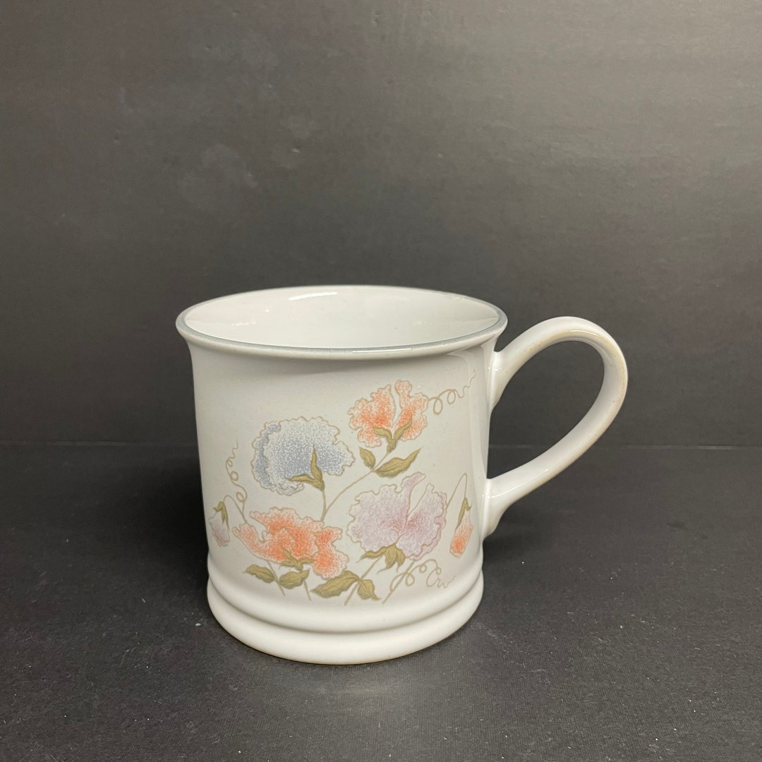 Vintage Denby Langley Encore Coloroll Coffee Mug Tea Cup Footed Orange ...