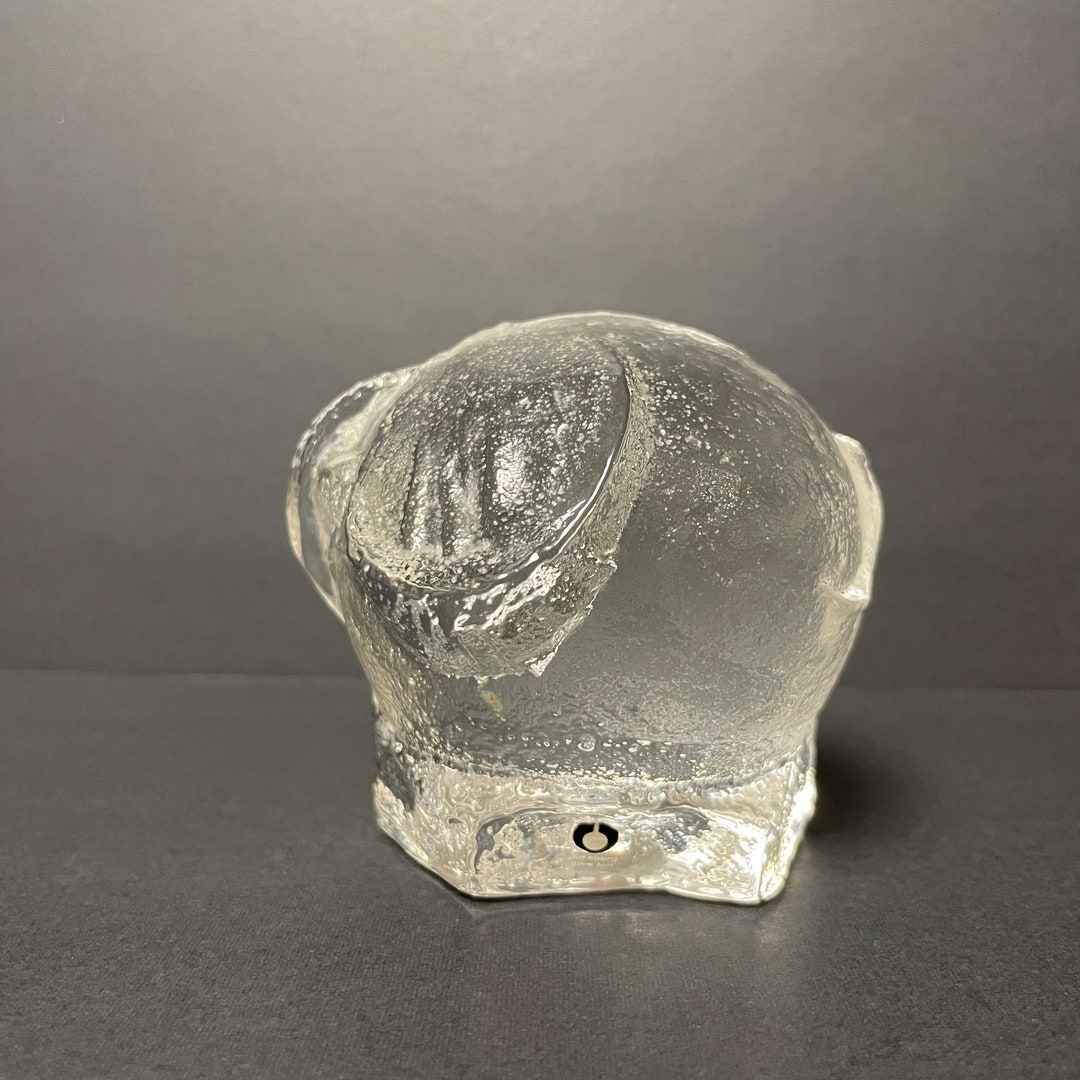 Vintage Pukeberg Sweden Glass Elephant Figurine or Paperweight Heavy ...