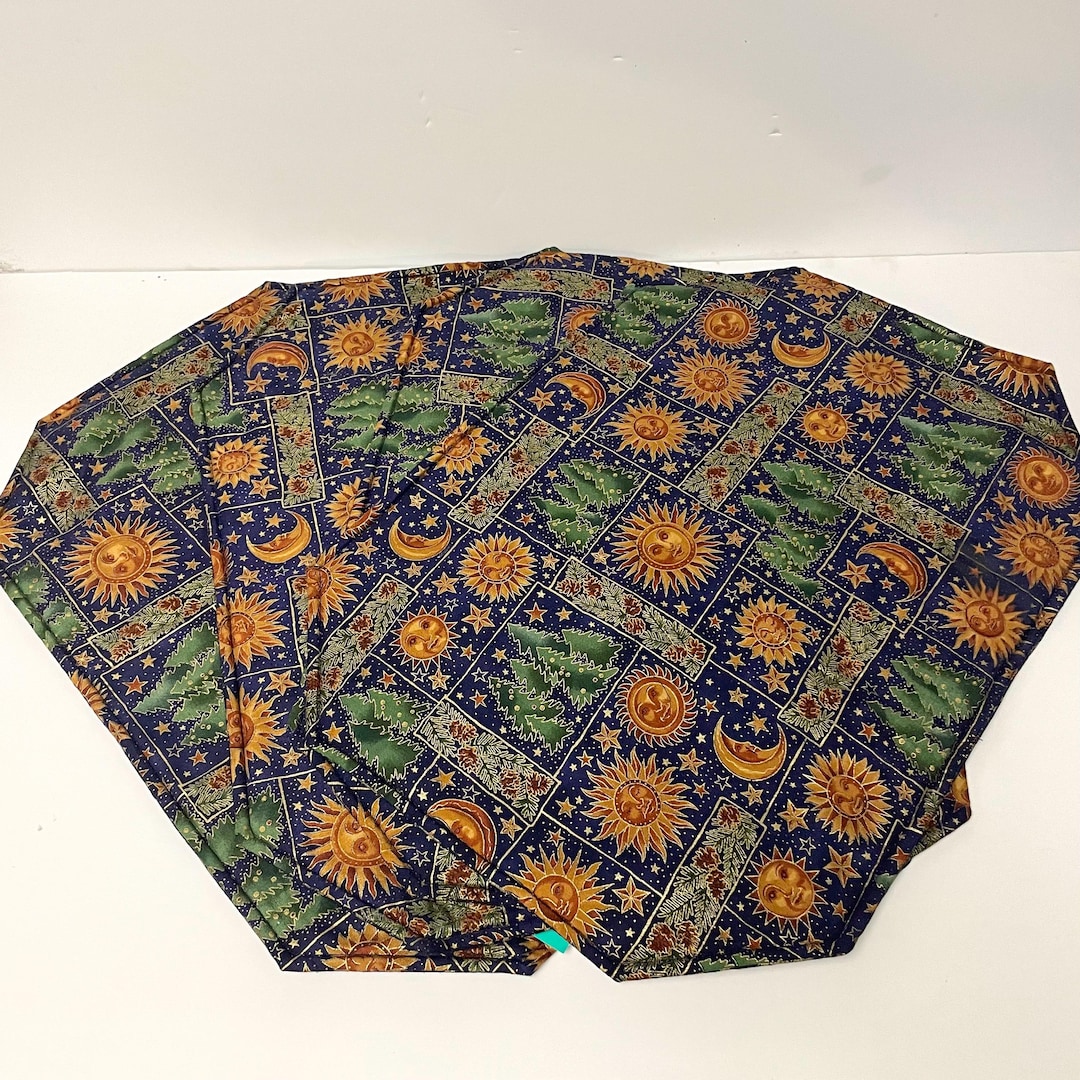 Vintage Sun, Moon and Stars Fabric Table Mats Celestial Two Sided Thick ...