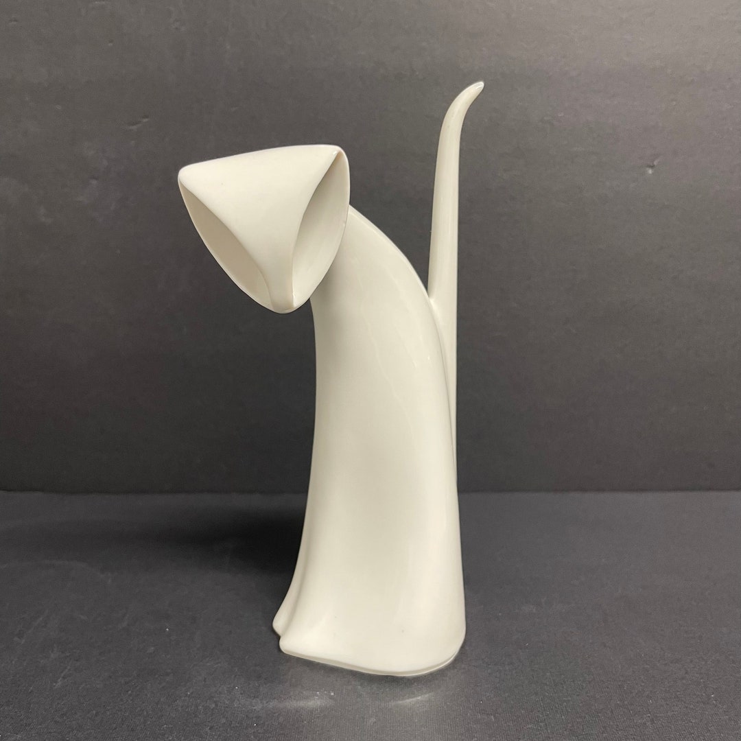 Vintage Royal Dux Cat Figurine Art Deco Porcelain Bohemia Kitty Mcm ...