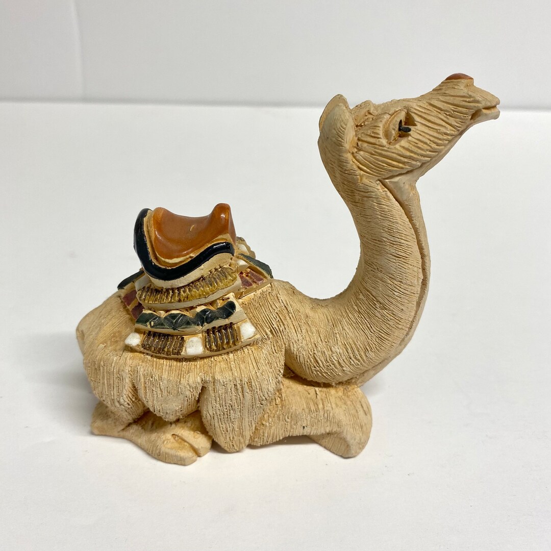 Vintage Artesania Rinconada Camel Hand Carved Figurine Animal Enamelled ...