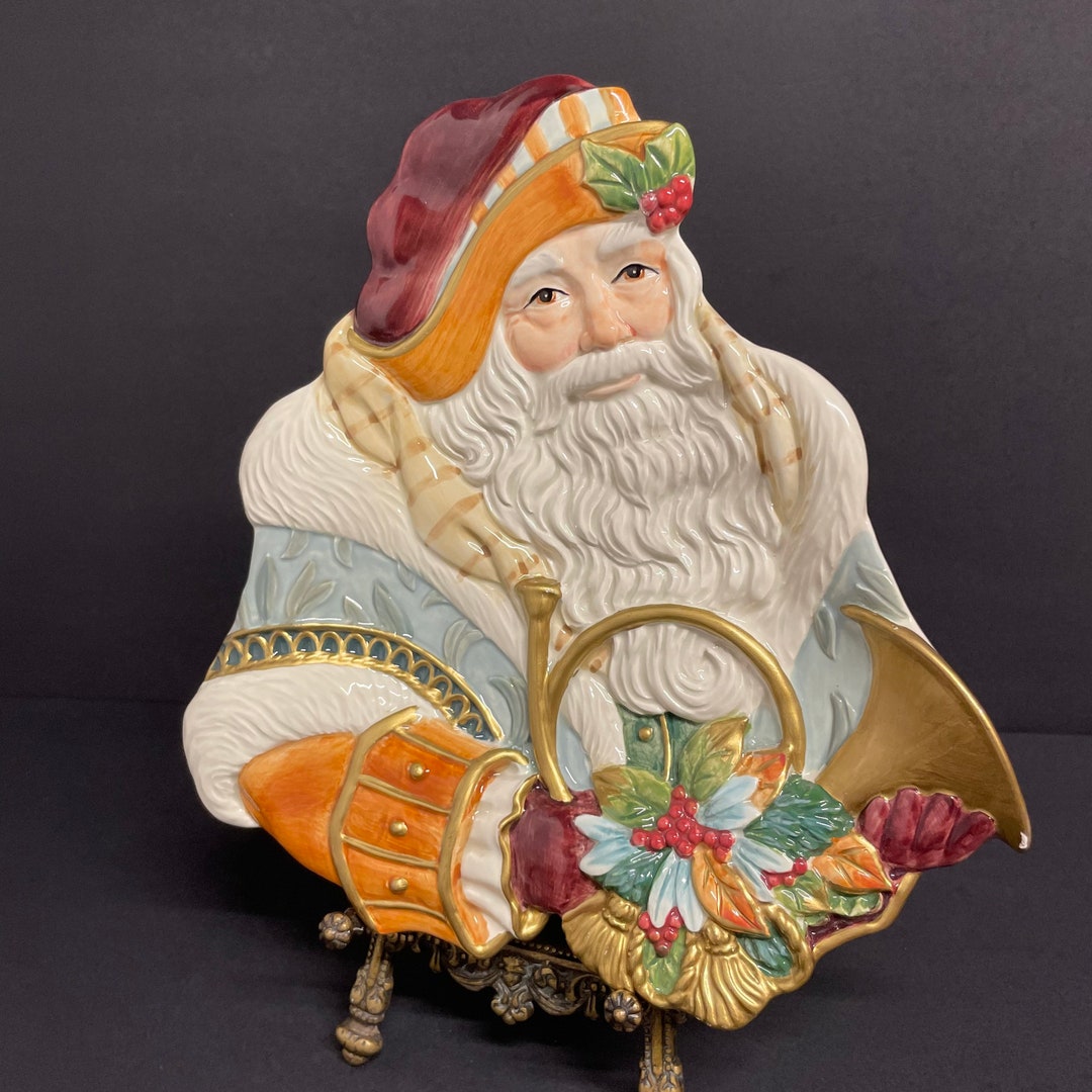 Vintage Fitz and Floyd Santa Plate Clairmont Collection With Santa ...