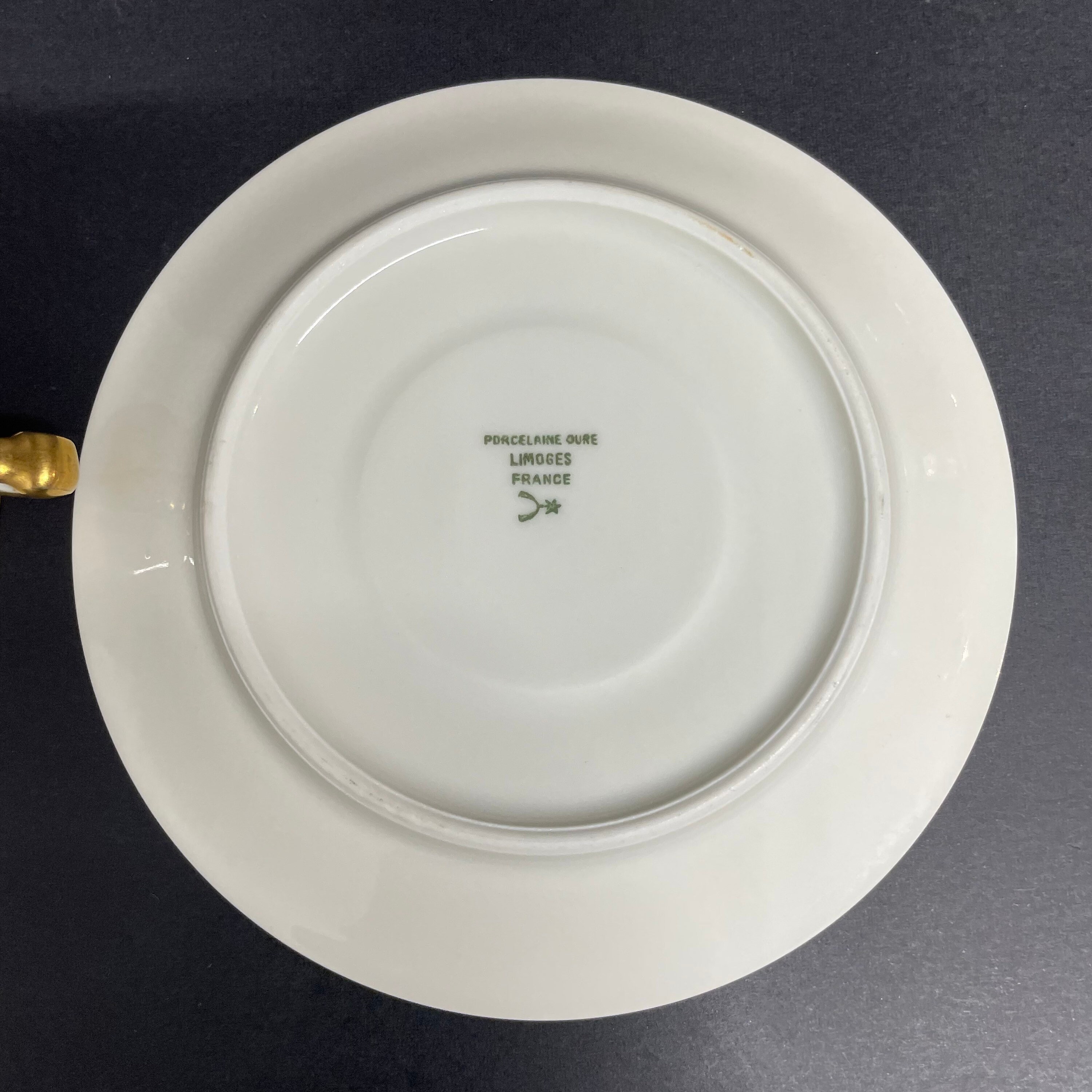 Vintage Raynaud & Co. Limoges France Tea Cup and Saucer White and Gold ...