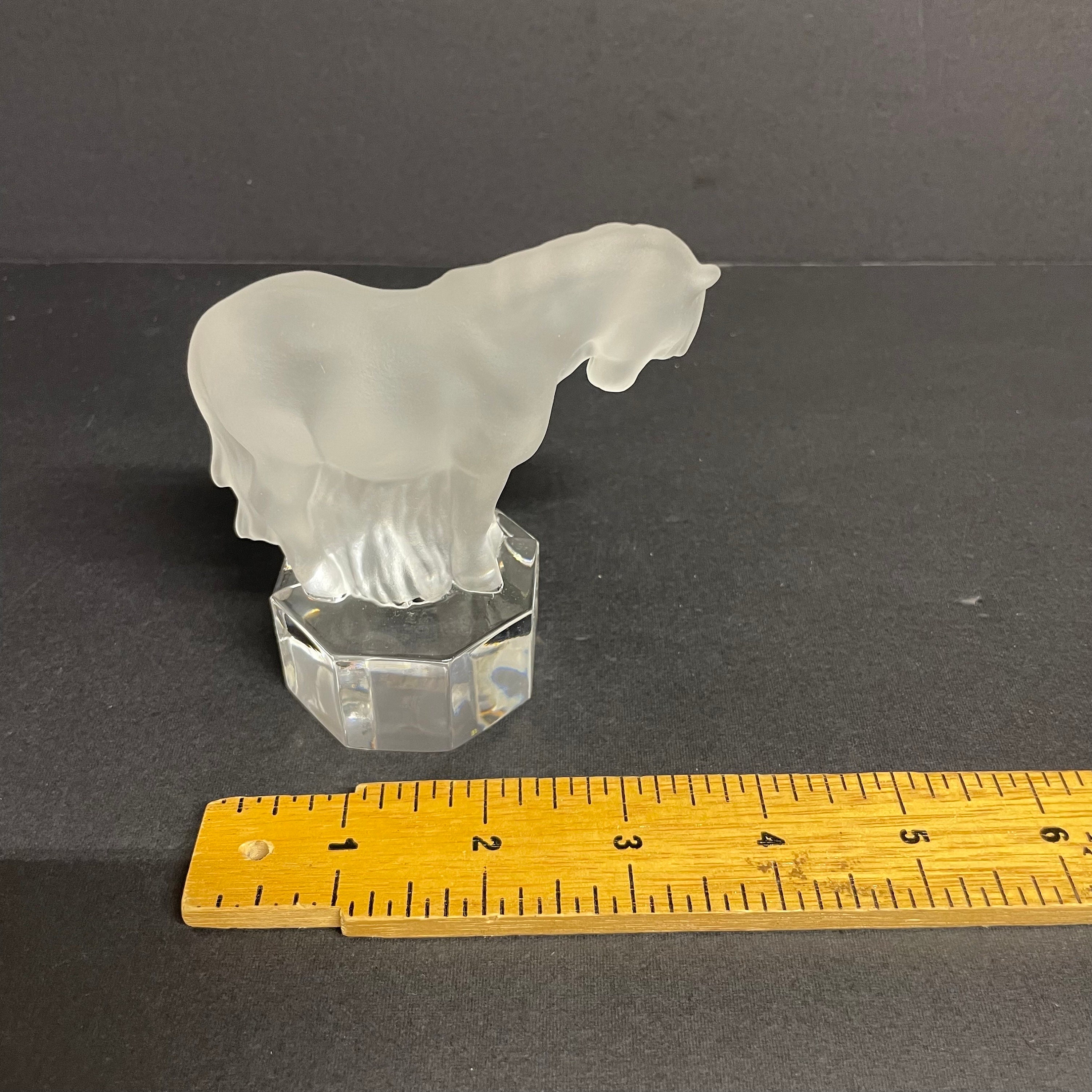 Vintage Goebel Frosted Glass Horse Stallion Figurine Crystal Nachtmann ...