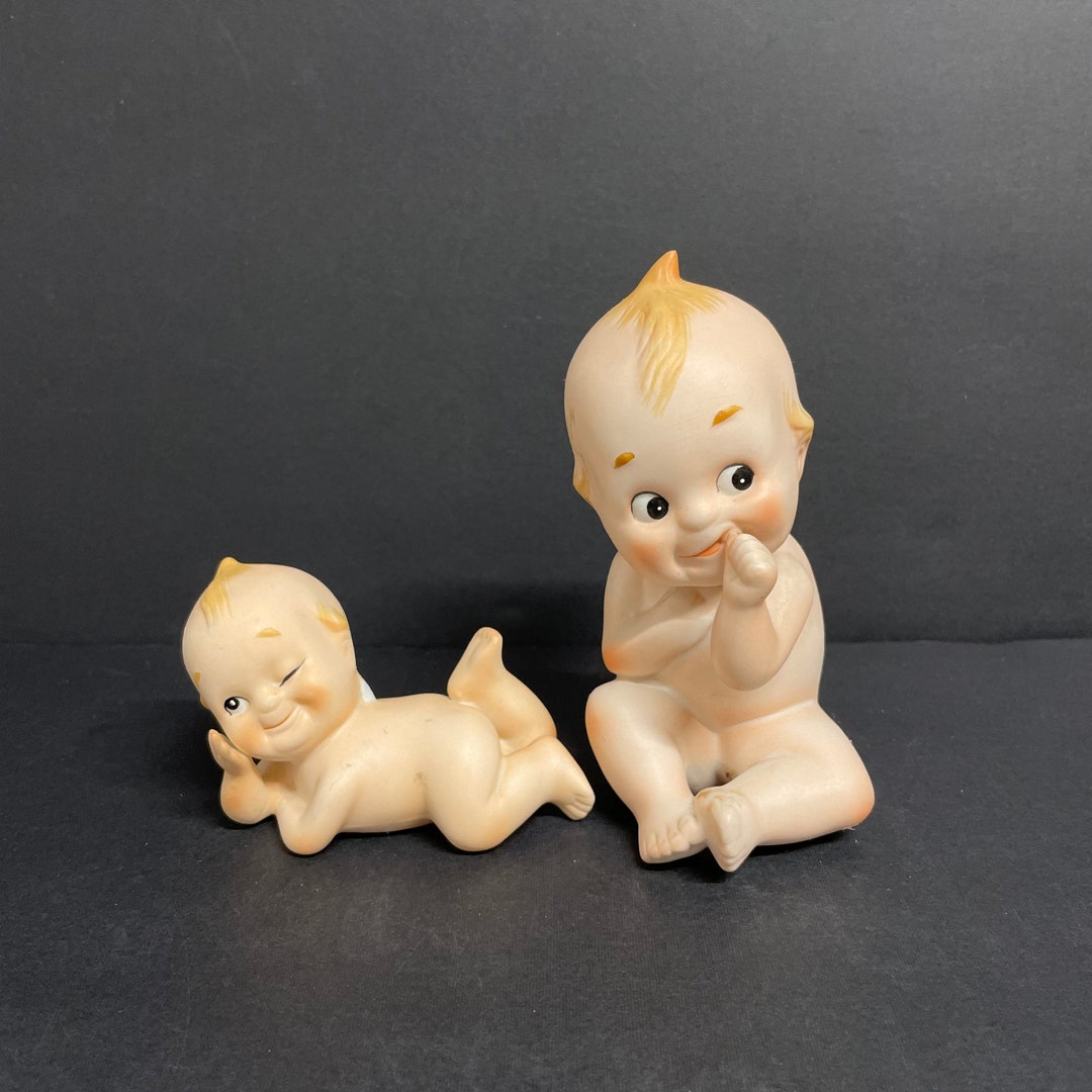 Vintage Lefton Kewpie Babies Porcelain Doll Figurines Thumb Sucking ...