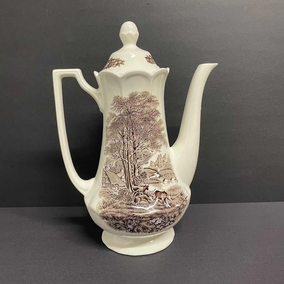 Vintage J & G Meakin Romantic England Teapot Royal Staffordshire ...