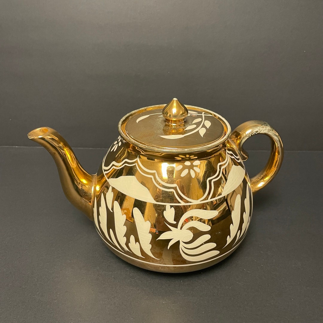 Vintage Gibsons Teapot W206 Gold and White Colour by Staffordshire ...