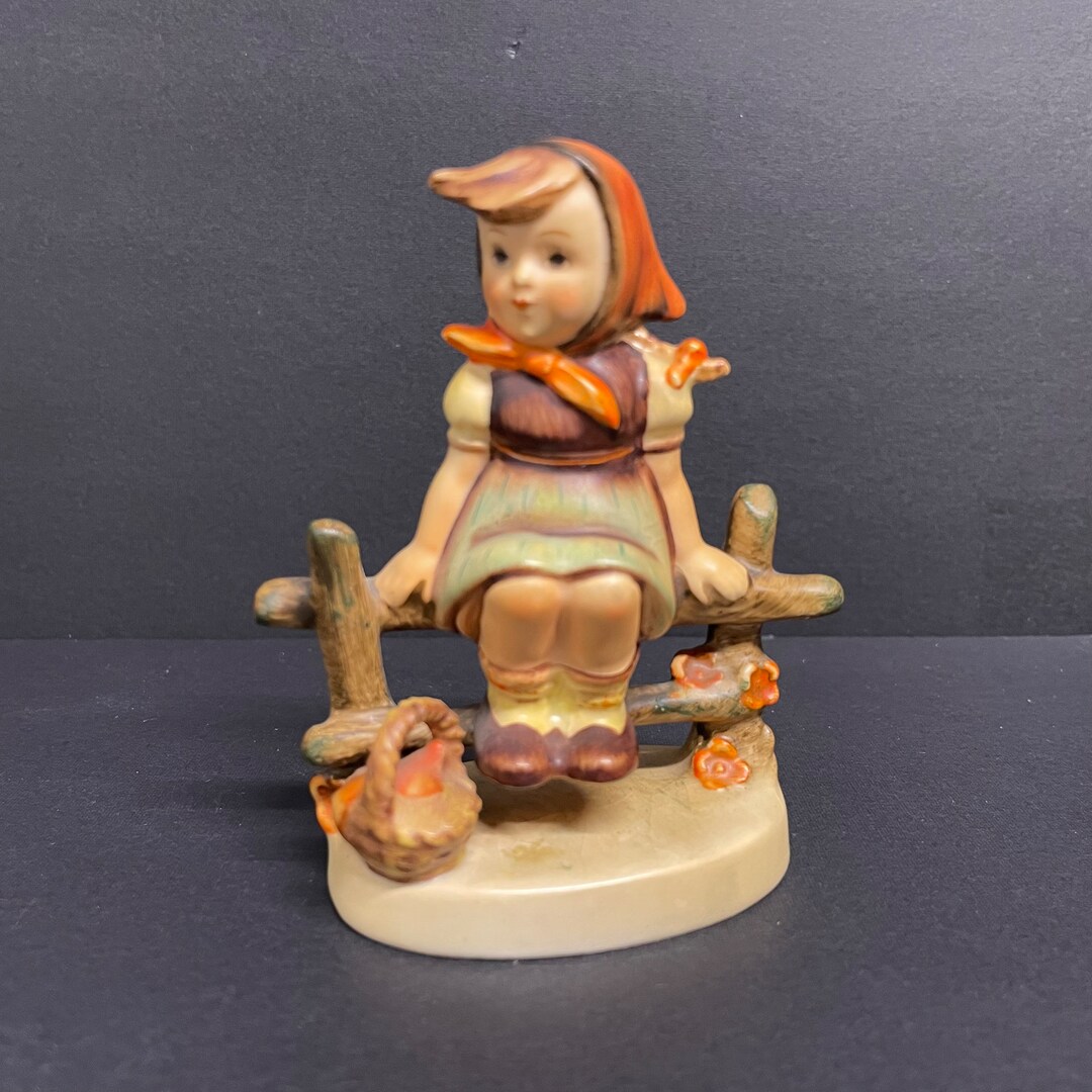 Vintage Hummel just Resting Girl Figurine Goebel Girl Sitting on a ...