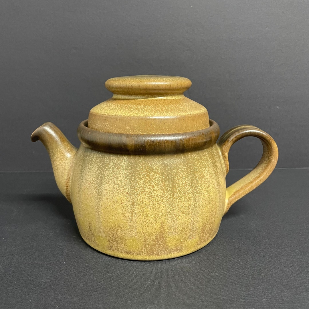 Vintage DENBY Romany Teapot in Bronze Colour and Brown Drip Made in ...