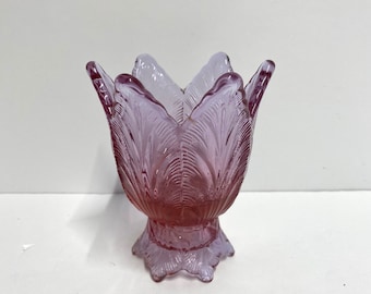 Fenton Pink Candle Holder - Etsy
