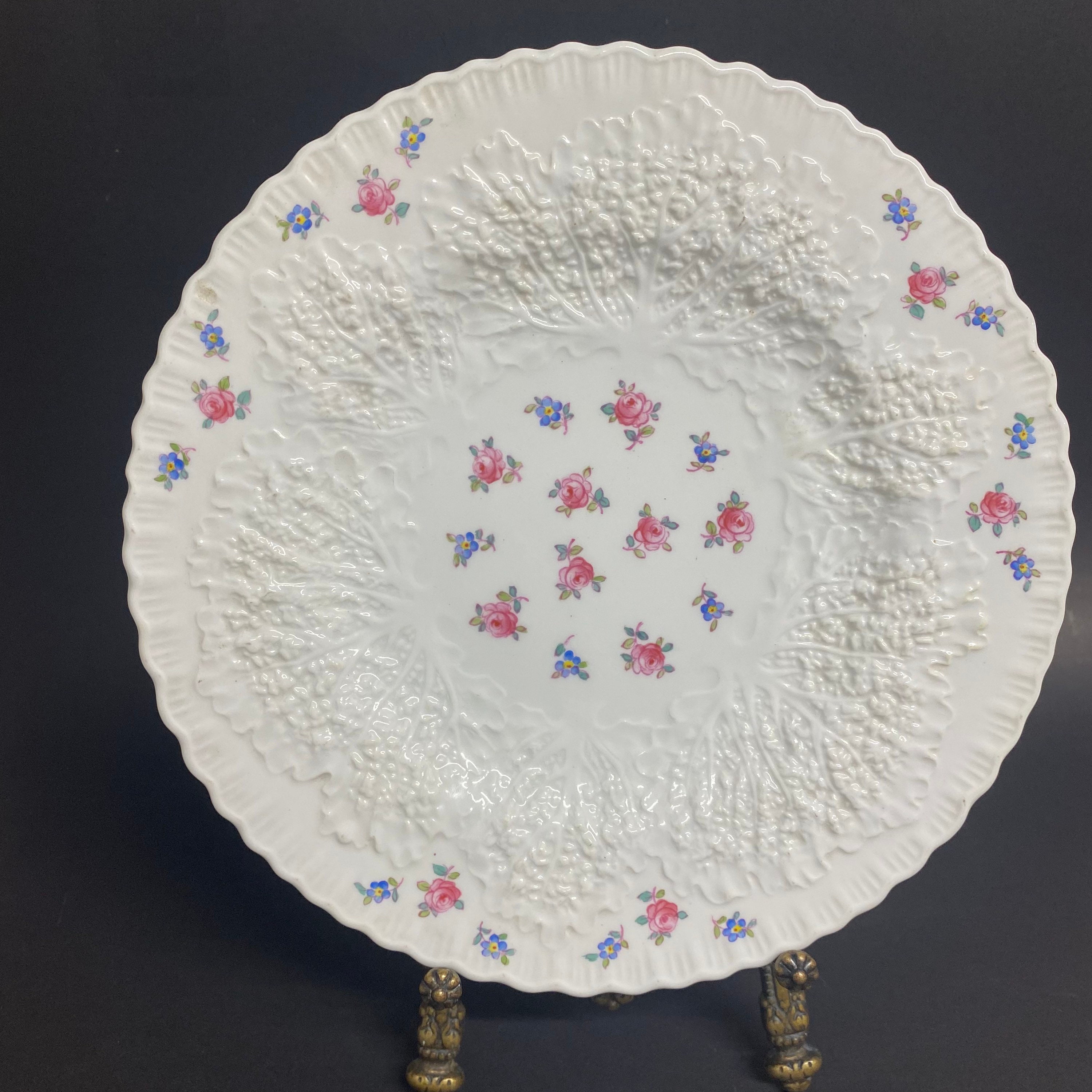 Vintage Spode Copelands Forget-me-not Plate White and Pink - Etsy