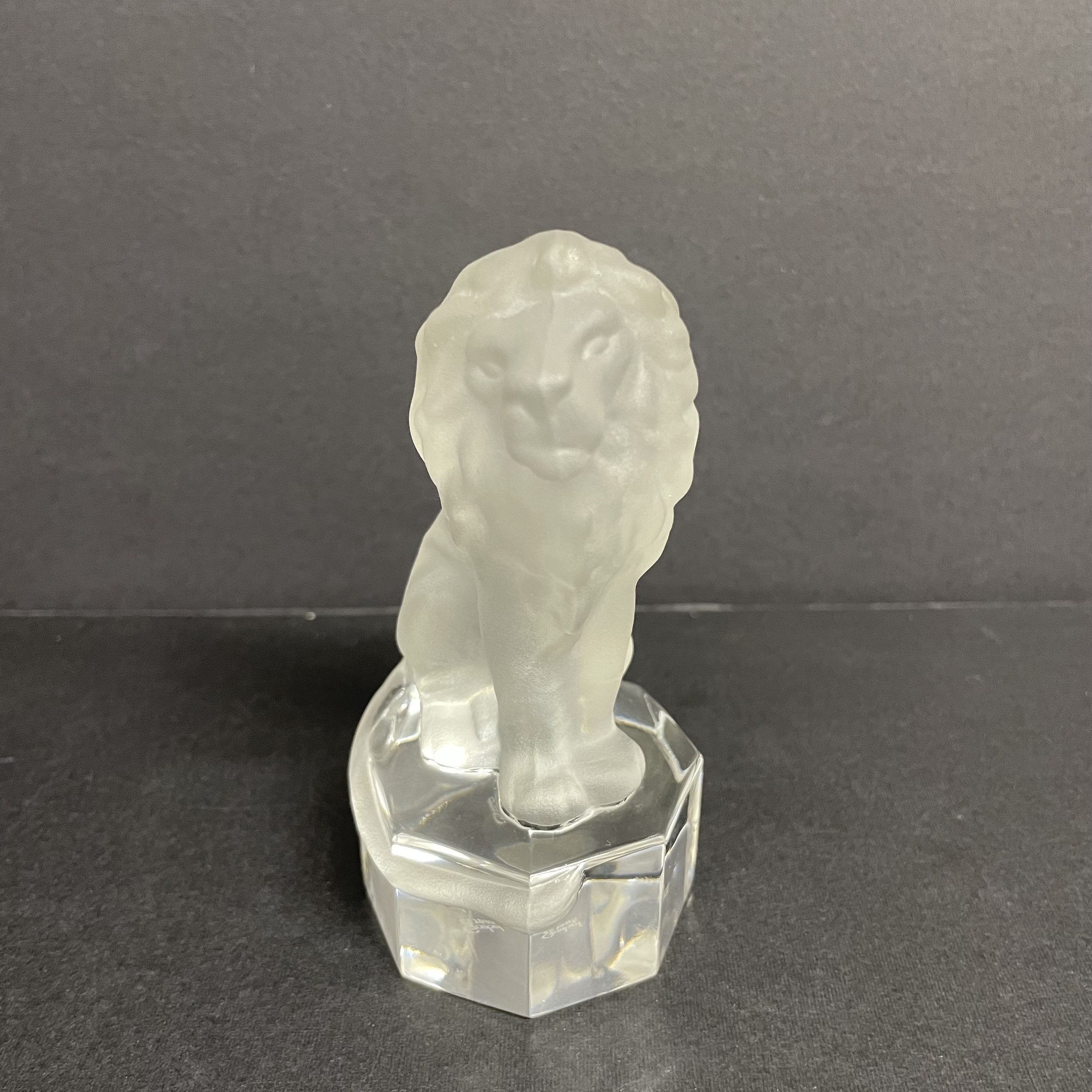 Vintage Goebel Frosted Glass Lion Figurine Crystal Lion Statue - Etsy