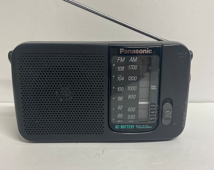 Vintage Panasonic AM/FM Radio Model RF-544 Table Top Black 120v Made in ...