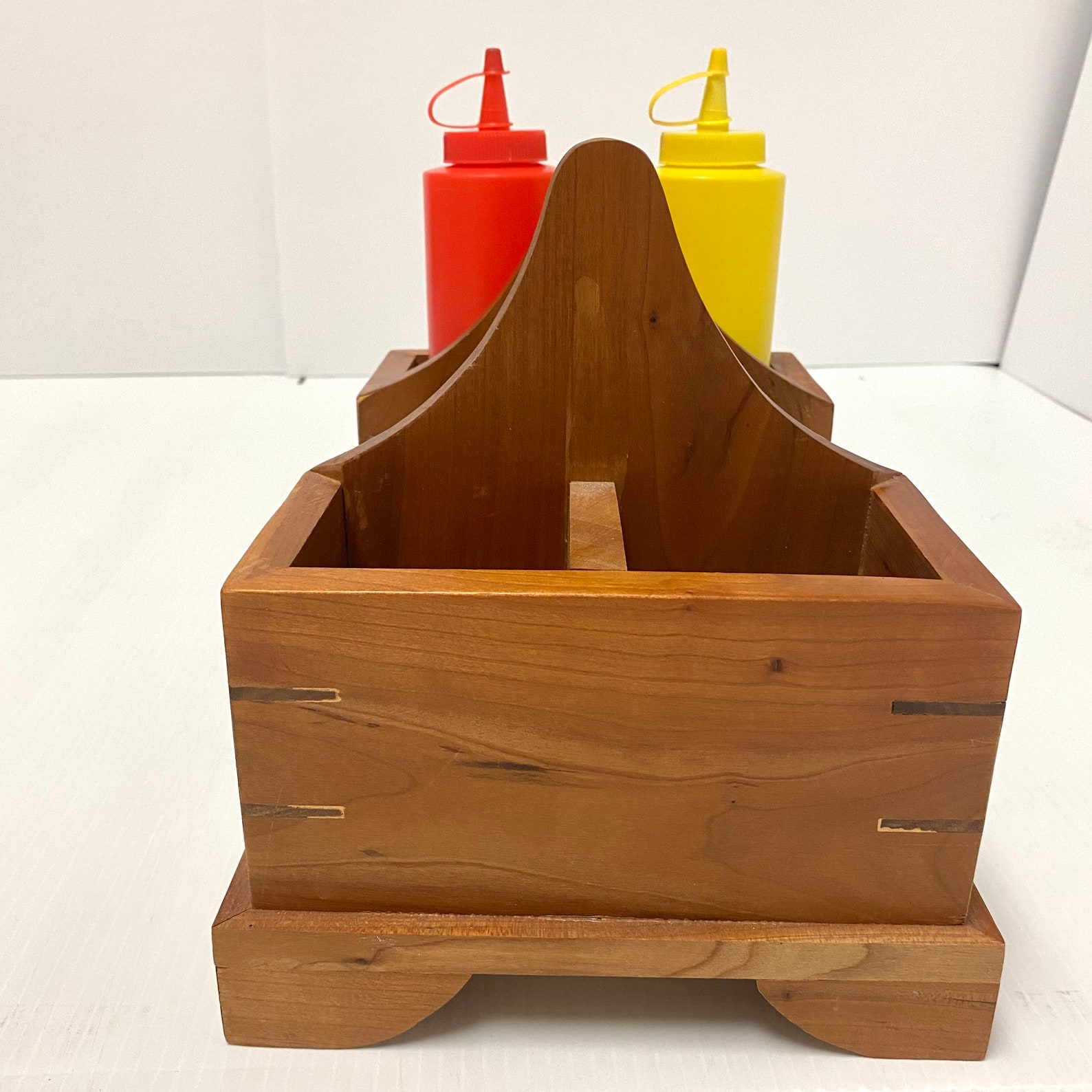 Vintage Wooden Kitchen Caddy Condiment Holder With Handle - Etsy