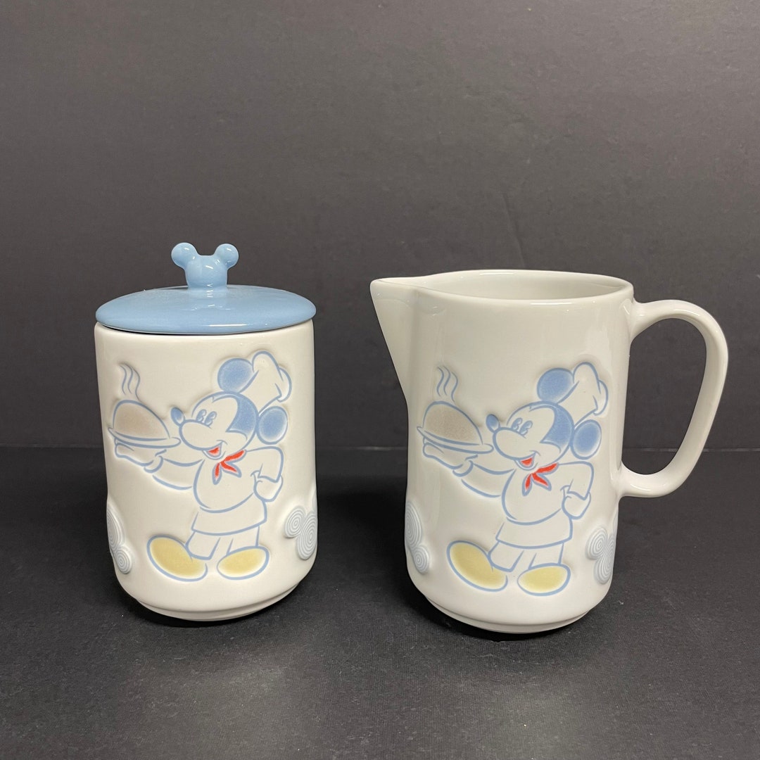 Vintage Mickey Mouse Sugar and Creamer Disney Parks Gourmet Chef Mickey ...