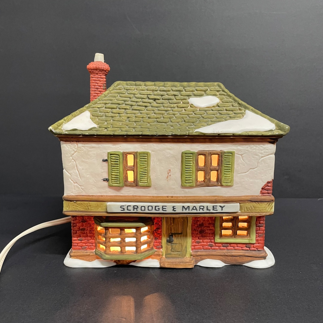Vintage Department 56 Marley and Scrooge Counting House Dickens Village ...