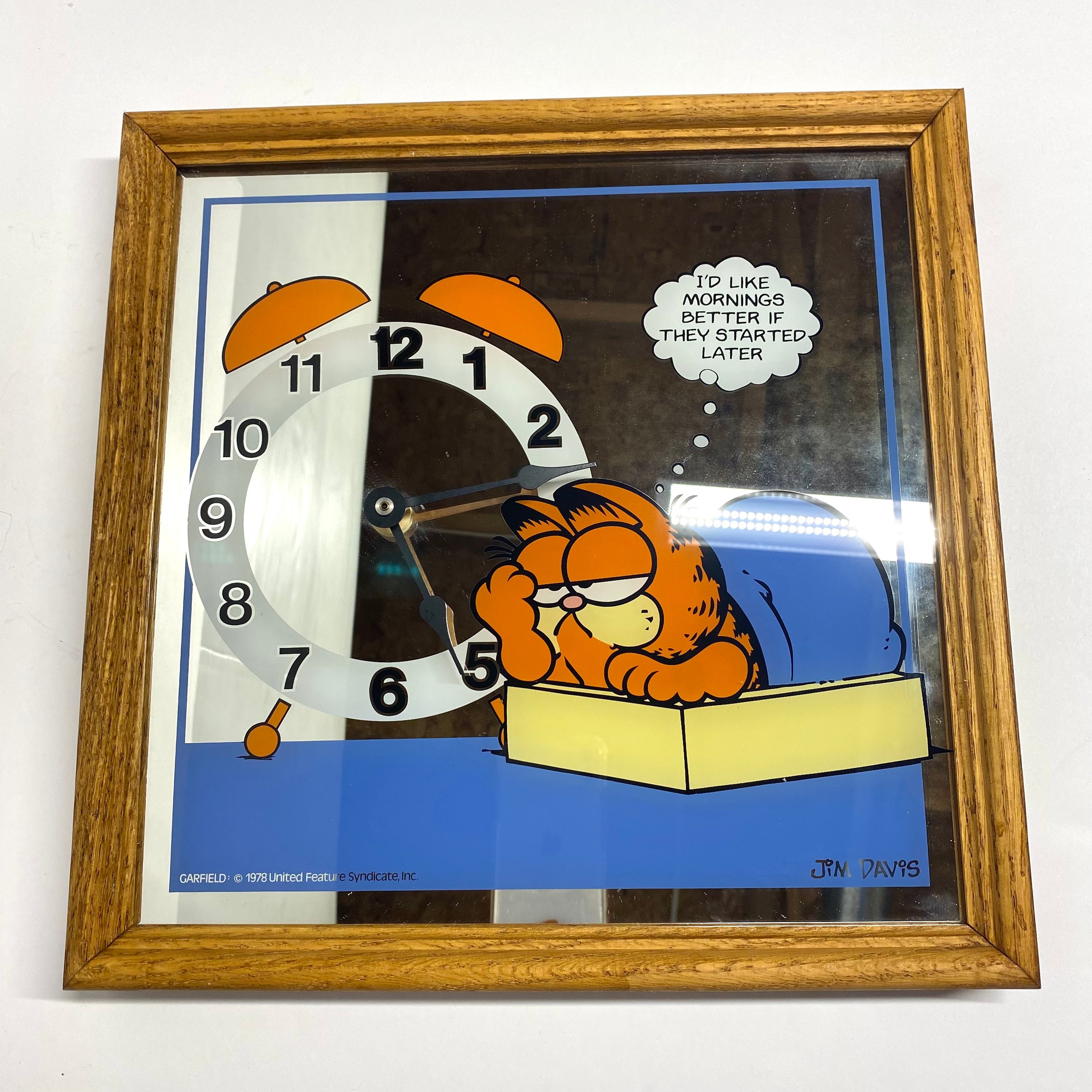 Vintage Garfield cat horloge miroir rare 1978 syndicat uni Jim | Etsy ...