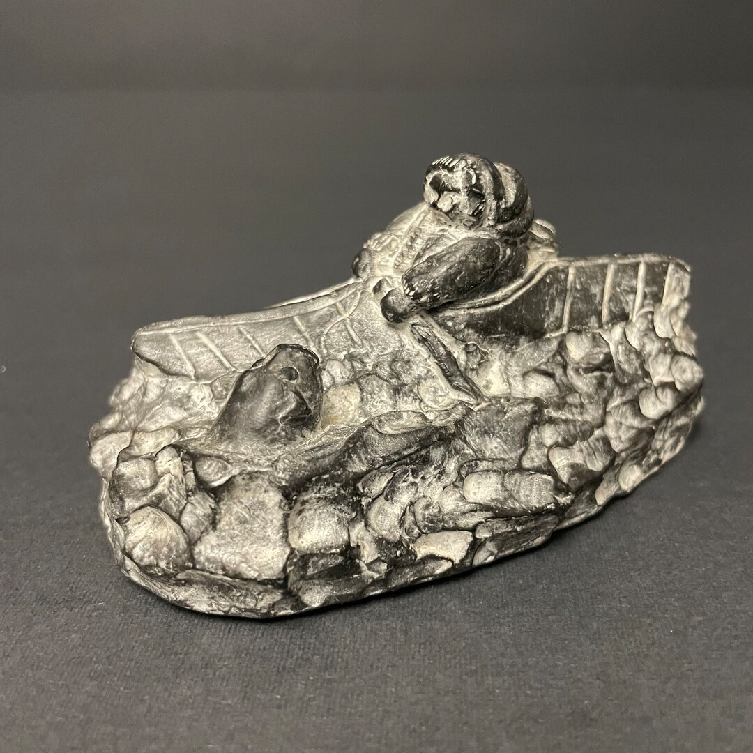 Vintage A Wolf Original Native and Hunter in Kayak and Seal Figurine ...
