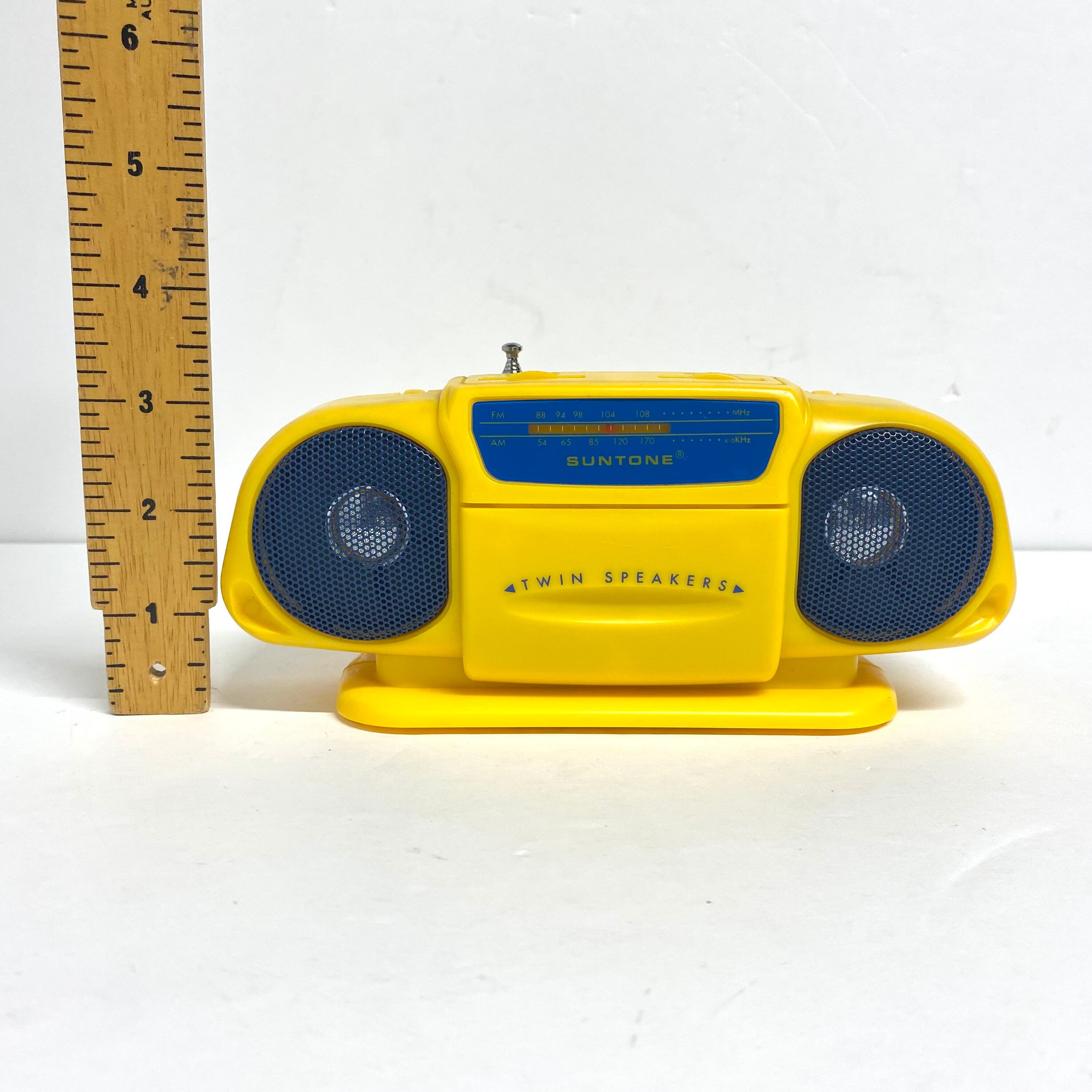 Vintage Yellow Suntone FM/AM Boom Box Radio Mini Portable - Etsy