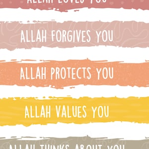 Islamic Kids Print | Islamic Wall Art for Nursery | Islamic Reminder ...