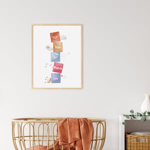 5 Daily Prayers Print | Islamic Kids Print | Islamic Wall Art | Islamic ...