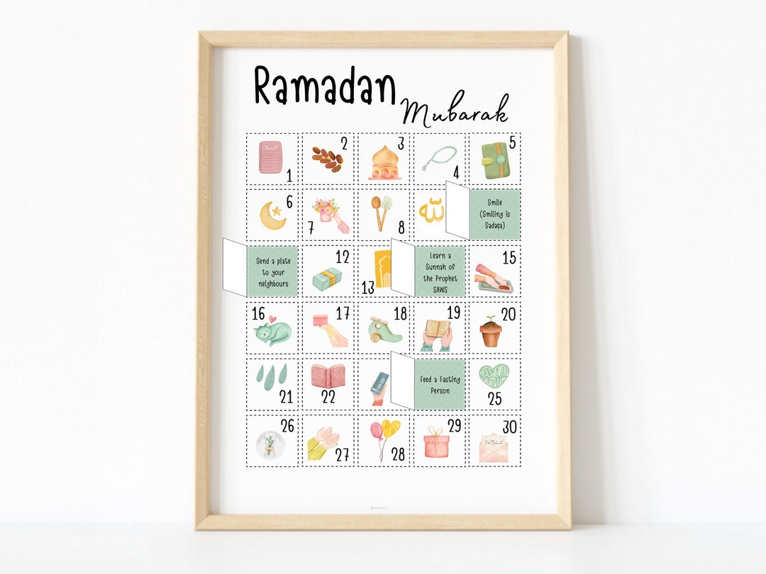Ramadan Kids Countdown Calendar: Good Deeds Advent (digital Download ...