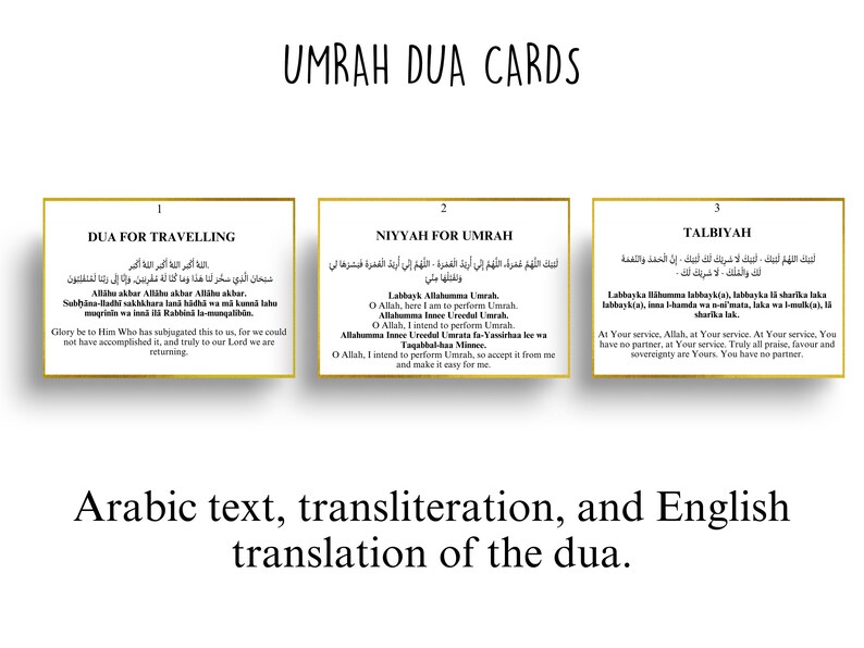 Umrah Duas Digitial Cards - Etsy