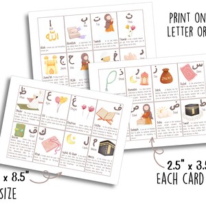 Arabic Alphabet Cards | Islamic Cards for Kids | Islamic Arabic Cards ...