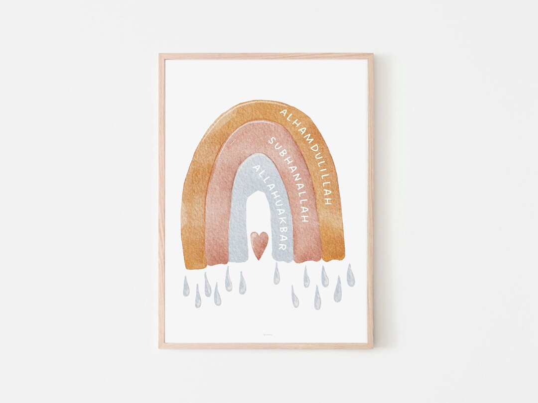 Dhikr Rainbow Kids Print: Islamic Nursery Art (digital Download) - Etsy