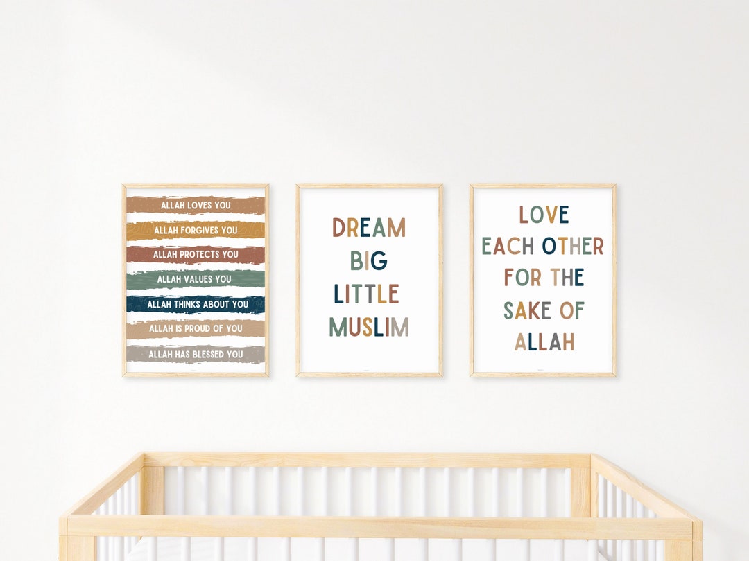 Set of 3 Islamic Reminder for Kids | Islamic Kids Print | Baby Boy Wall ...