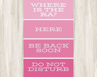 RA Door Sign, Resident Advisor, Dorm Room Door, Resident Advisor Gift ...
