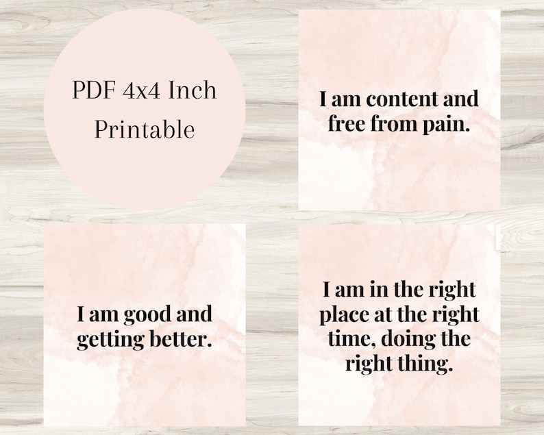 50 Pink Printable and Editable Positive Affirmations | Self-care ...