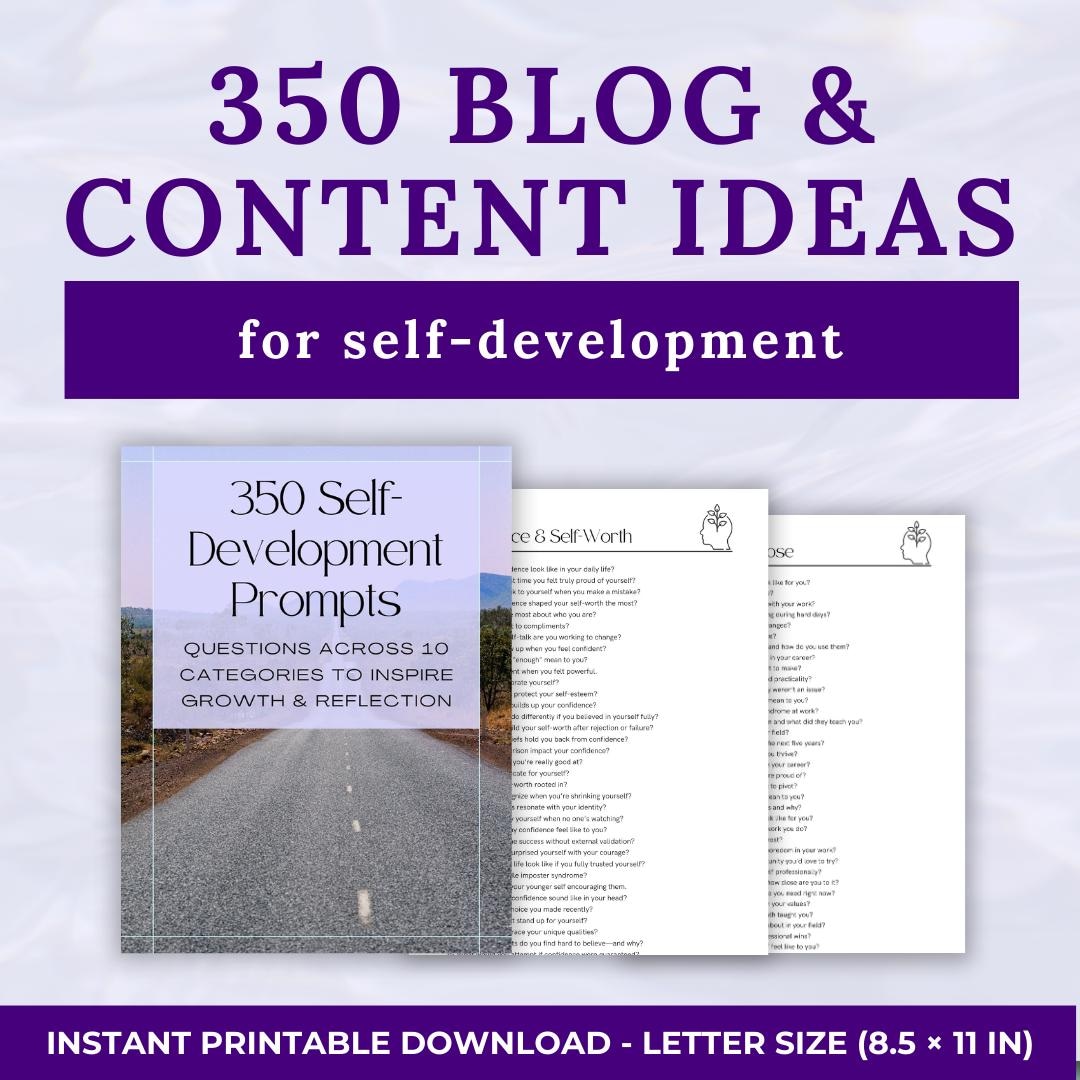 350 Self Development Prompts for Personal Growth Reflection Mindset ...