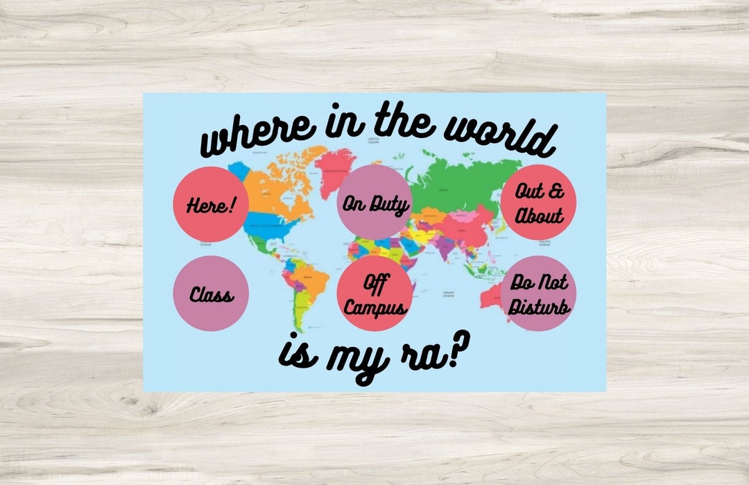 RA Door Sign Resident Advisor Sign Made to Order Digital Download ...