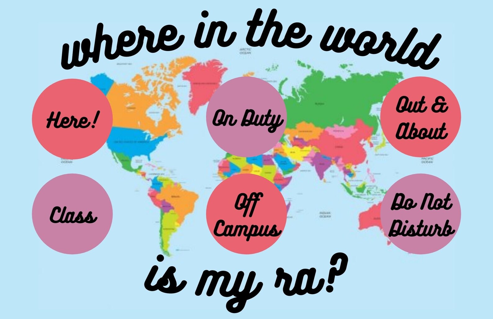 RA Door Sign Resident Advisor Sign Made to Order Digital Download ...