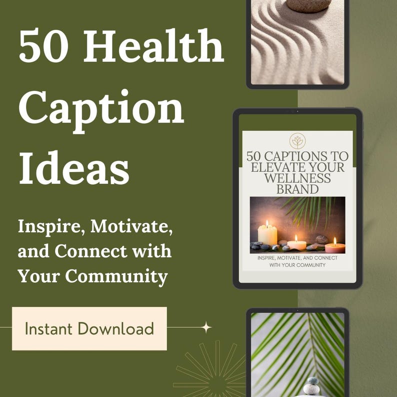 Wellness Instagram Caption Templates for Health Coach Fitness Trainer ...