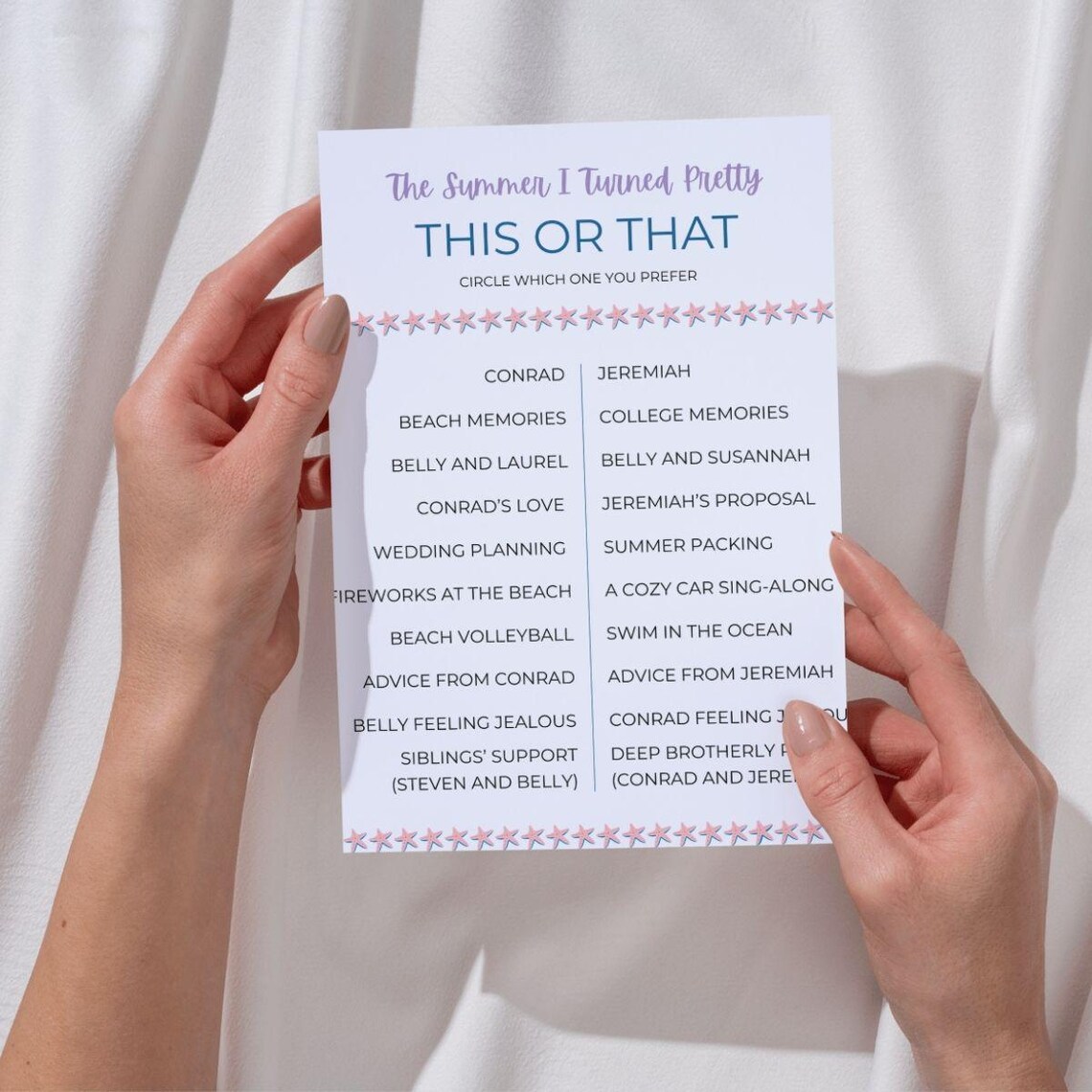 TSITP Season 3 Watch Party Game: This or That Printable (PDF) - Etsy