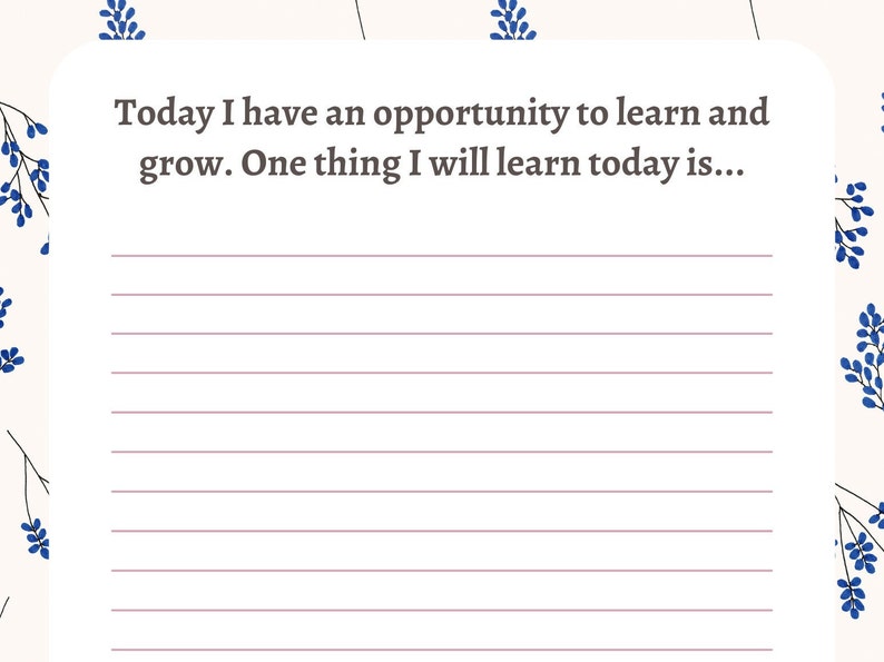 Positive Affirmation Journal Prompts | 15 Prompts With Journal Pages - Etsy