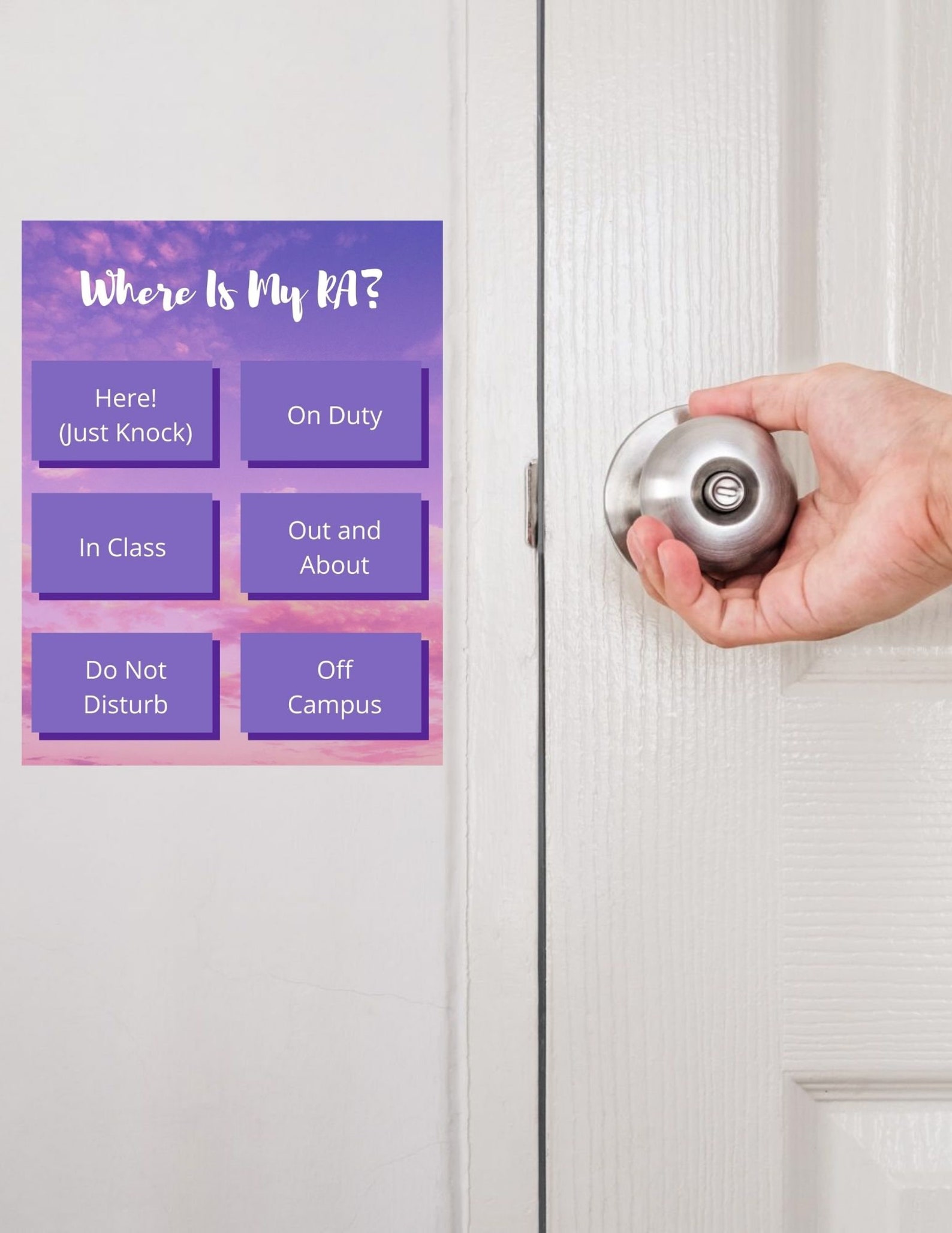 RA Door Sign College Student Resident Advisor Sign Digital Download ...