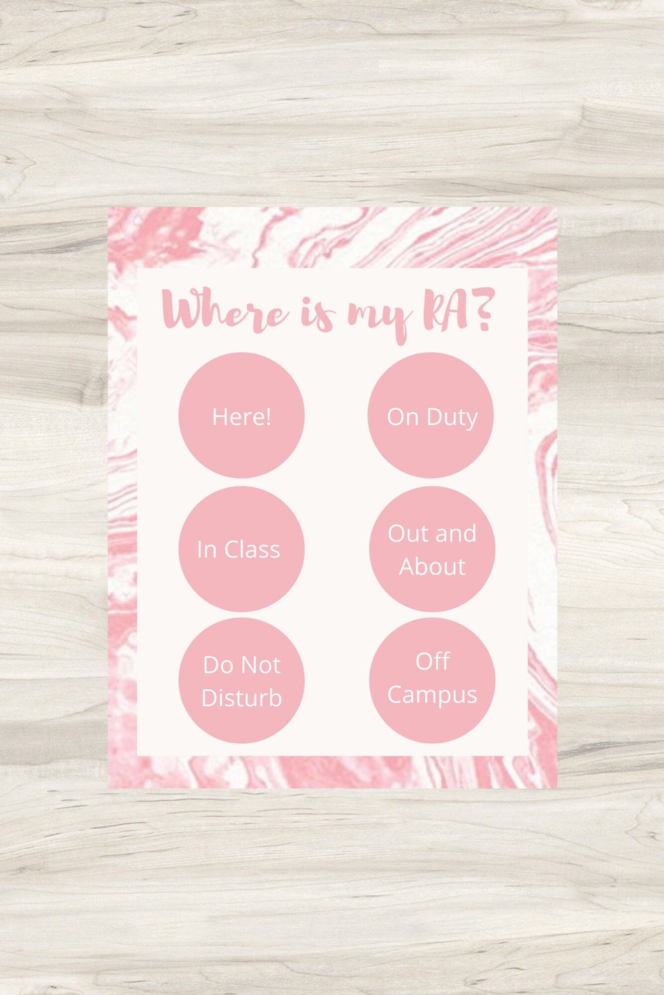 RA Door Sign Editable Resident Advisor Sign Made to Order Digital ...