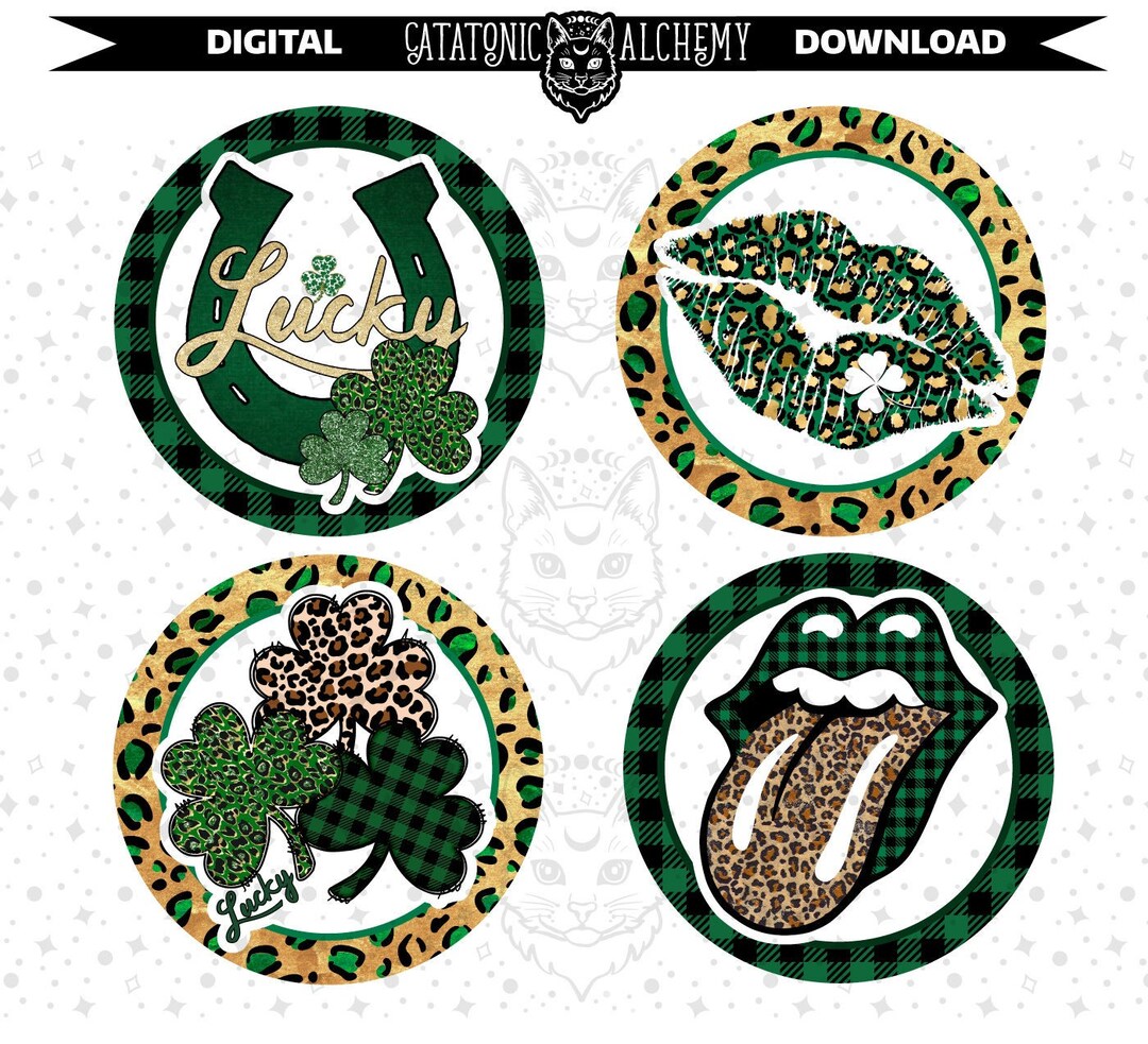 St. Patrick's Day Digital Download Cardstock Bundle, Lucky Cardstock ...